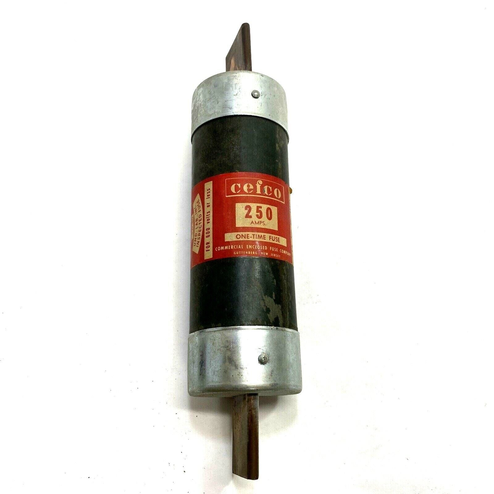 New Commercial Enclosed Fuse Company CEFCO One Time Fuse H105 ...